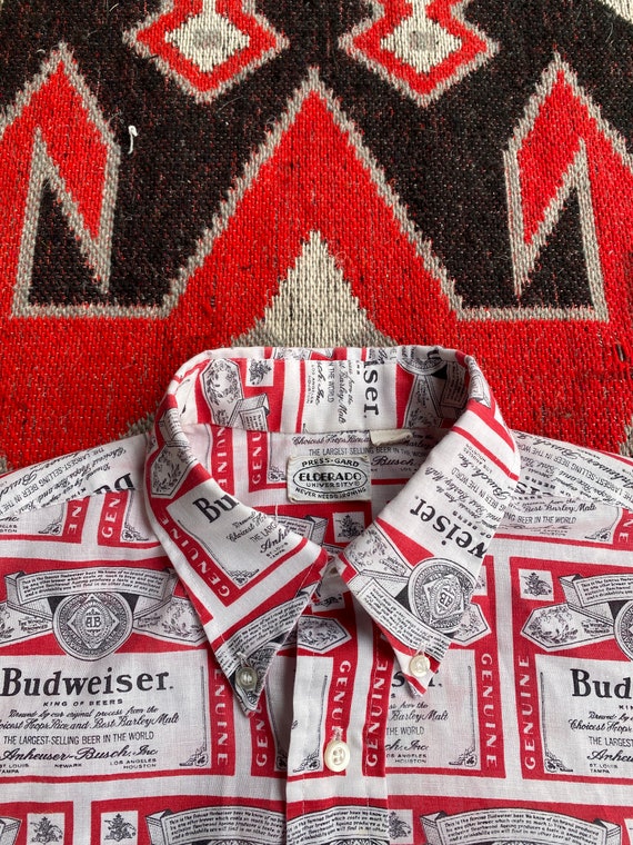 Vintage budweiser shirt button - Gem