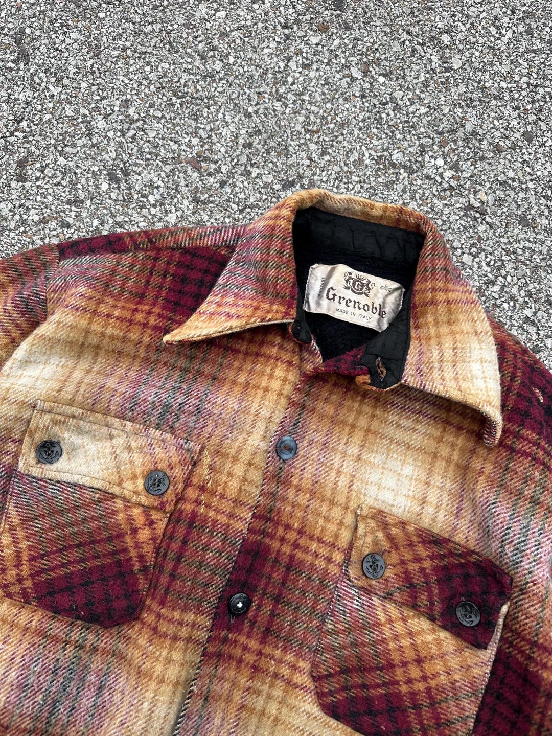 Vintage 70s Earth Tone Sherpa Lined Heavyweight Flannel - Etsy