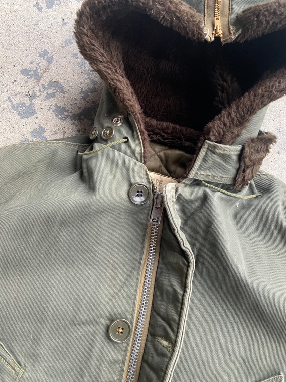 Vintage 50s B-9 Parka Flight Military Split Hood Jack… - Gem
