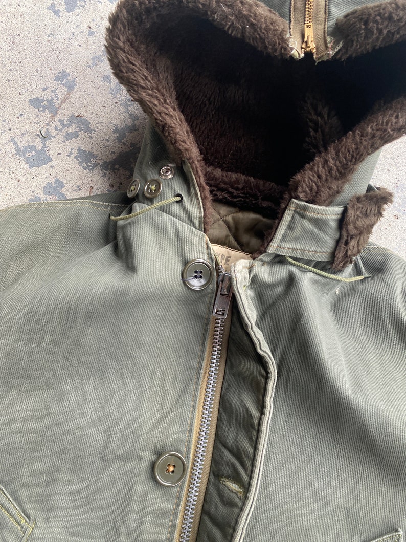 Vintage 50s B-9 Parka Flight Military Split Hood Jacket - Etsy