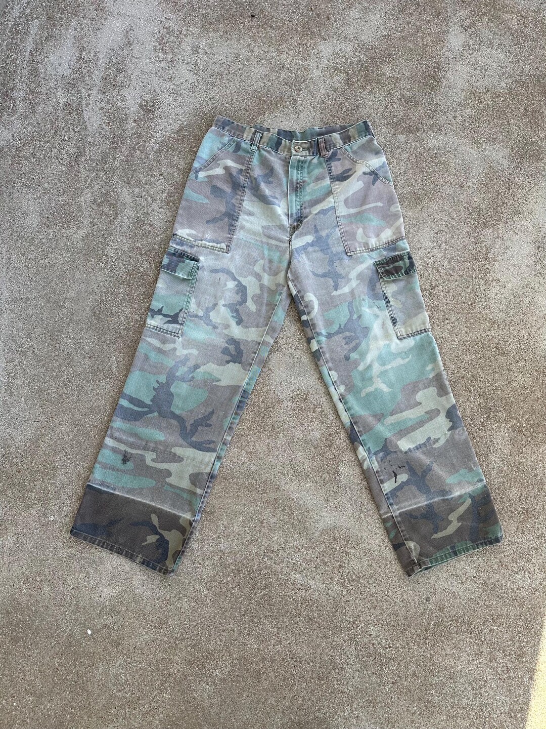 Vintage 70s/80s Army/military Cargo Sun Faded Pants 31.5W - Etsy