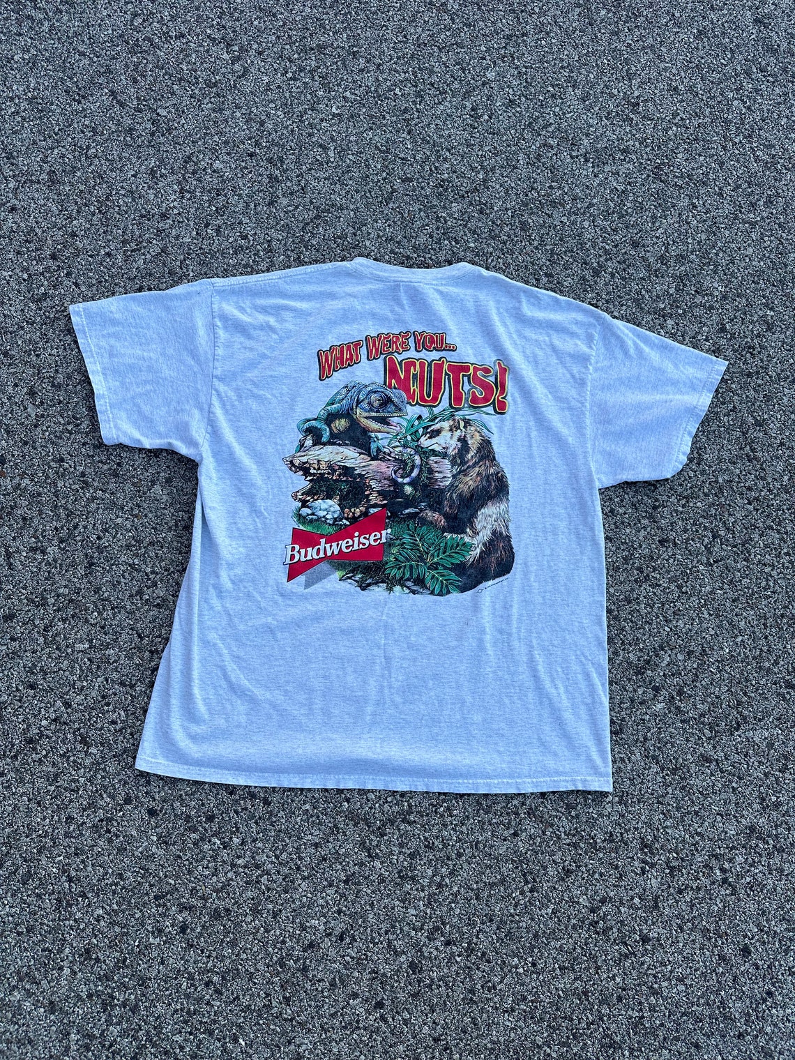 Vintage 90s Budweiser Ferret Lizard T Shirt - Etsy