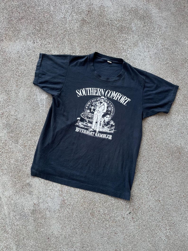 Vintage 70s Southern Comfort Riverboat Gambler St Louis T Shirt - Etsy