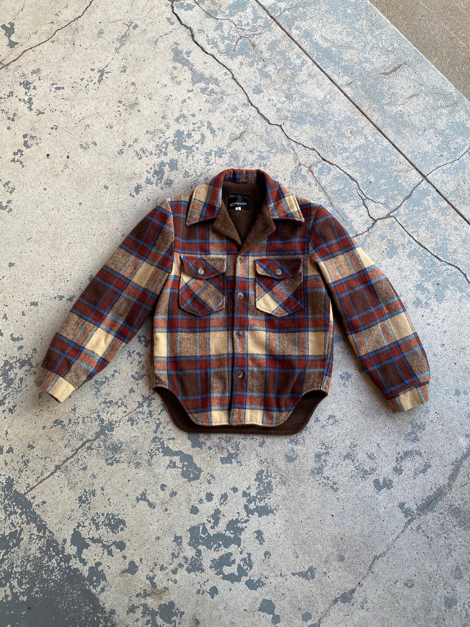 Vintage 70s JC Penneys Sherpa Lined Heavyweight Western - Etsy