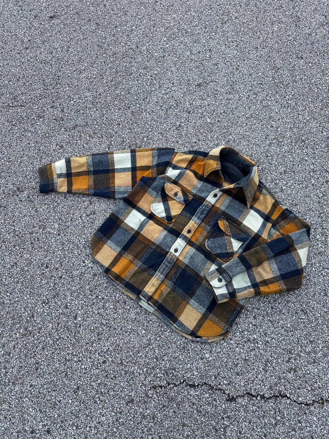 Vintage 70s Heavyweight CPO Earth Tone Flannel - Etsy