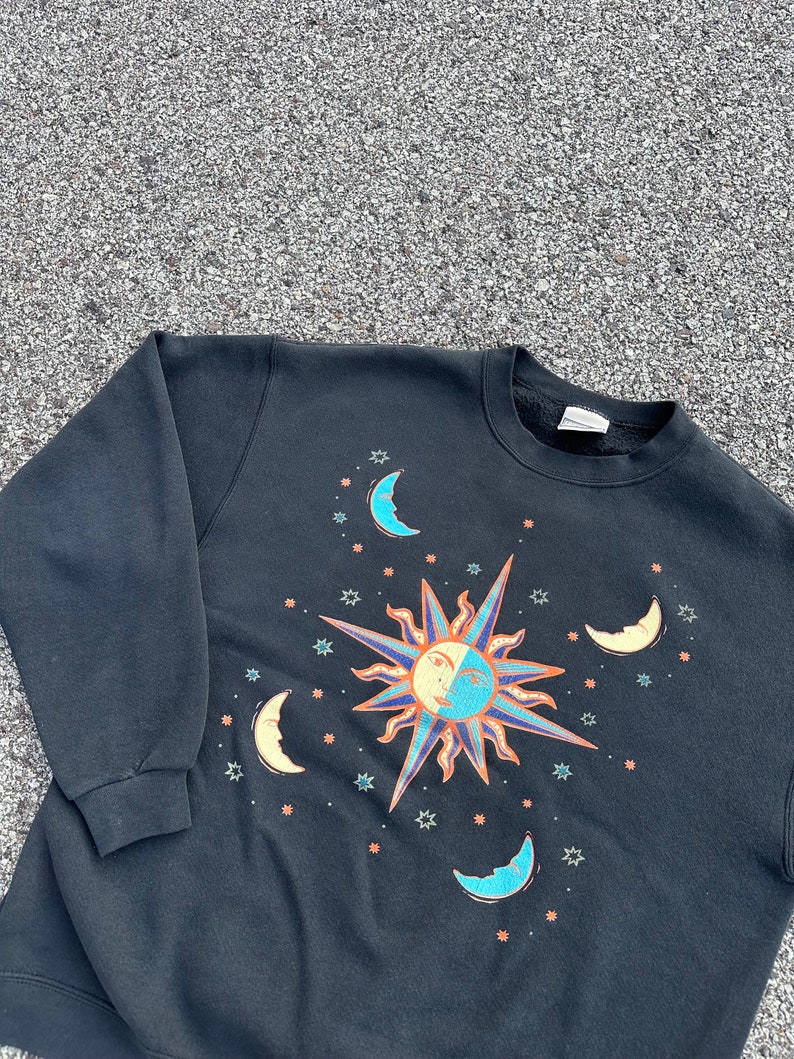 Vintage 90s Celestial Stars and Moons Sweatshirt - Etsy