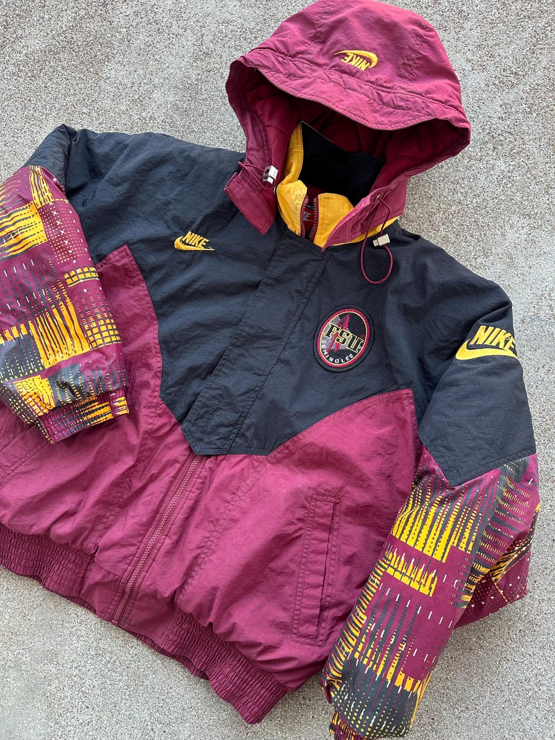 Vintage 90s/y2k Nike Florida State University Seminoles College Puffer ...