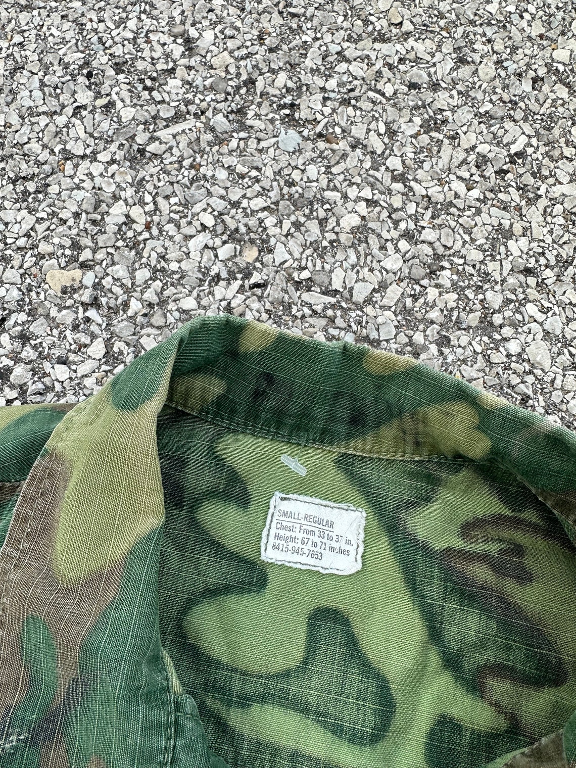 Vintage 60s USMC Military Jungle Tropical Camo Rip Stop Slant Pocket ...