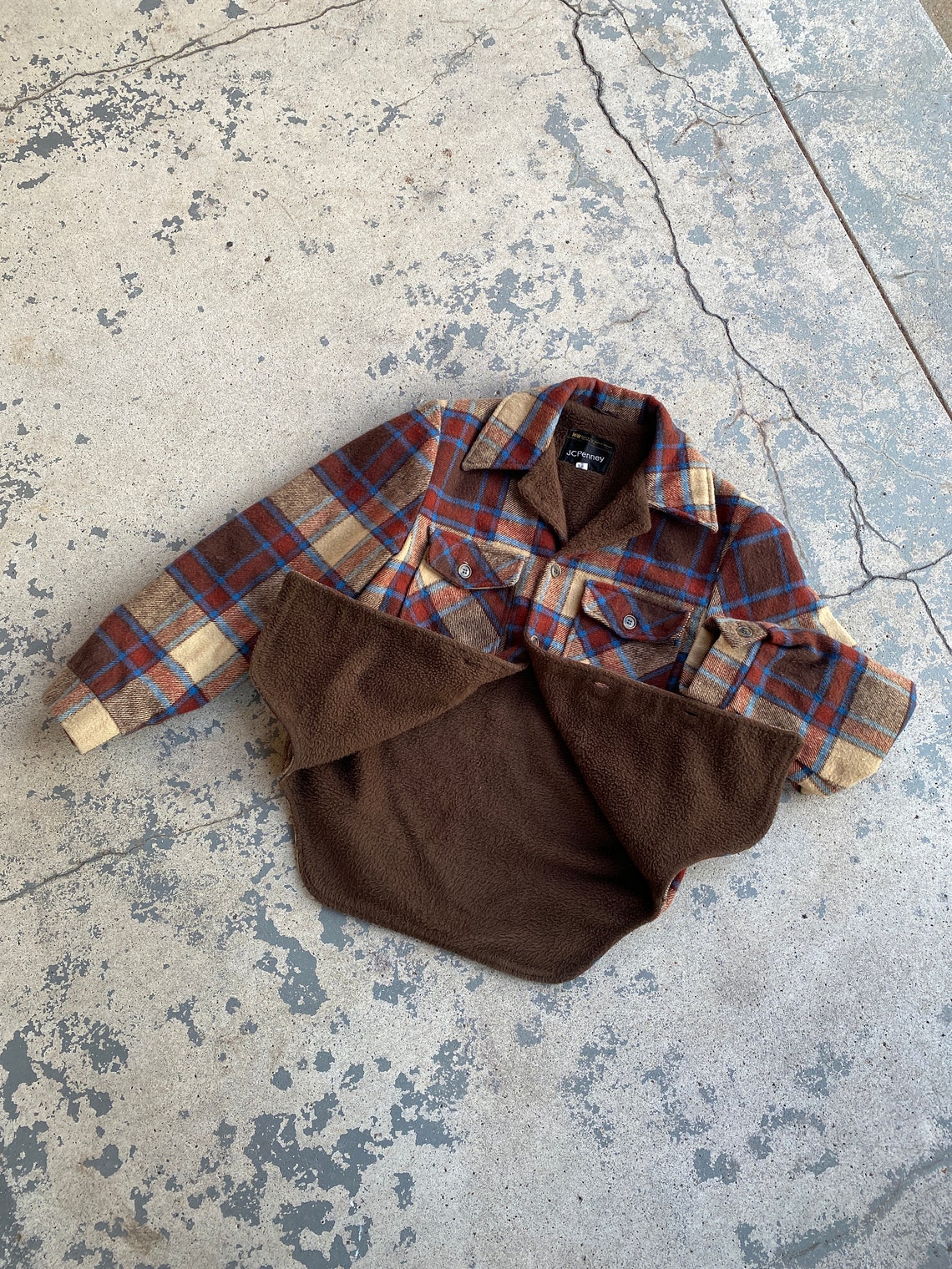 Vintage 70s JC Penneys Sherpa Lined Heavyweight Western - Etsy