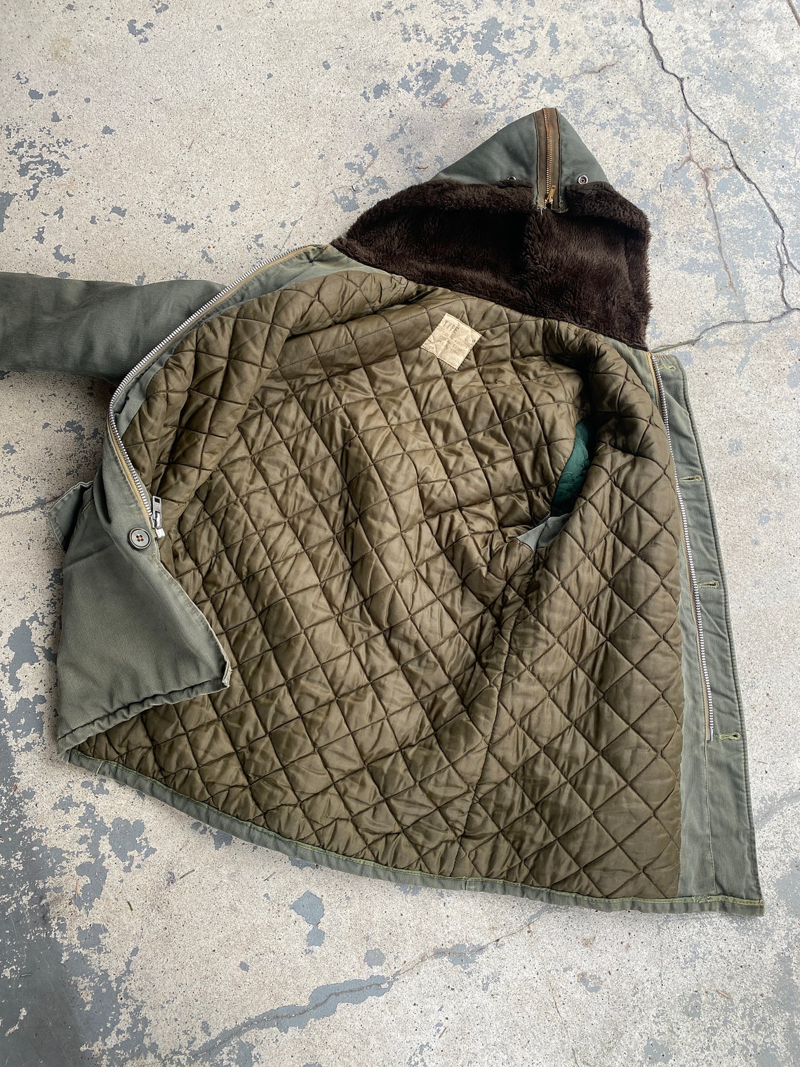 Vintage 50s B-9 Parka Flight Military Split Hood Jacket - Etsy