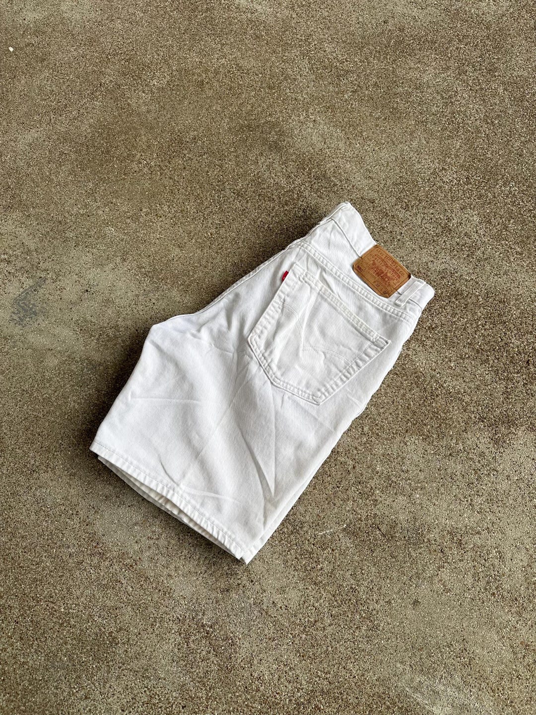Vintage 90s Levi’s 505 White Denim Jean Shorts 36W - Etsy