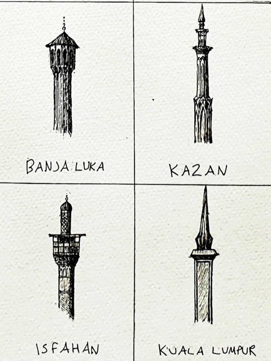 Collection of 25 Minarets - Islamic Wall Art Prints | Ornaments of the ...