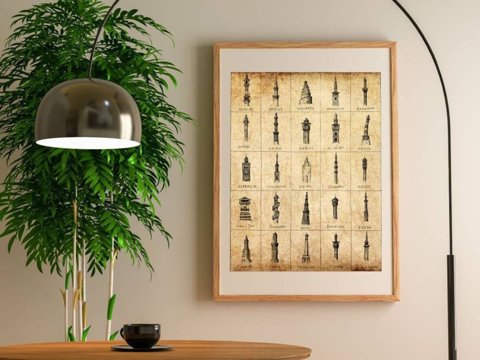 Collection of 25 Minarets - Islamic Wall Art Print | Ornaments of the ...