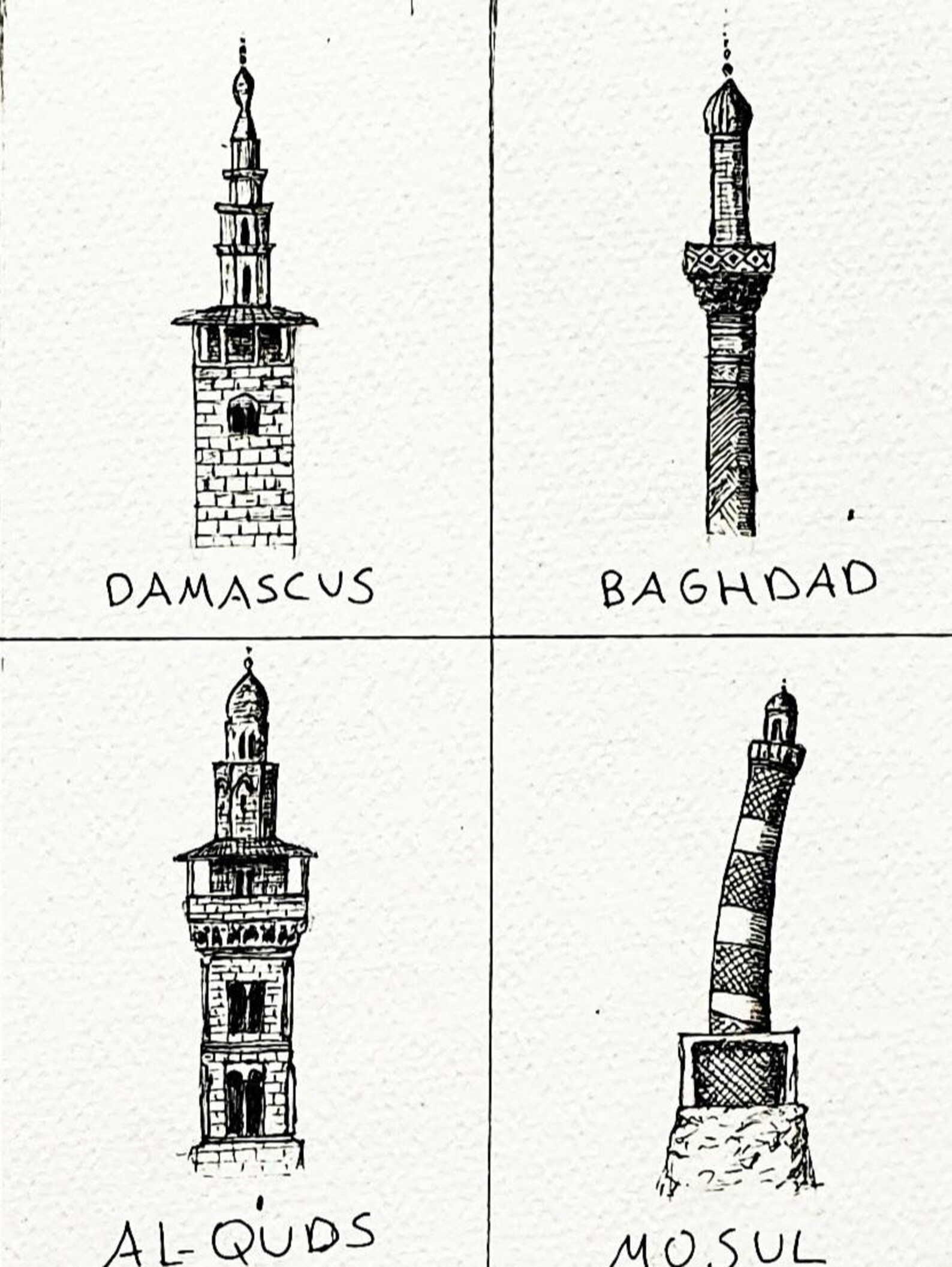 Collection of 25 Minarets - Islamic Wall Art Prints | Ornaments of the ...