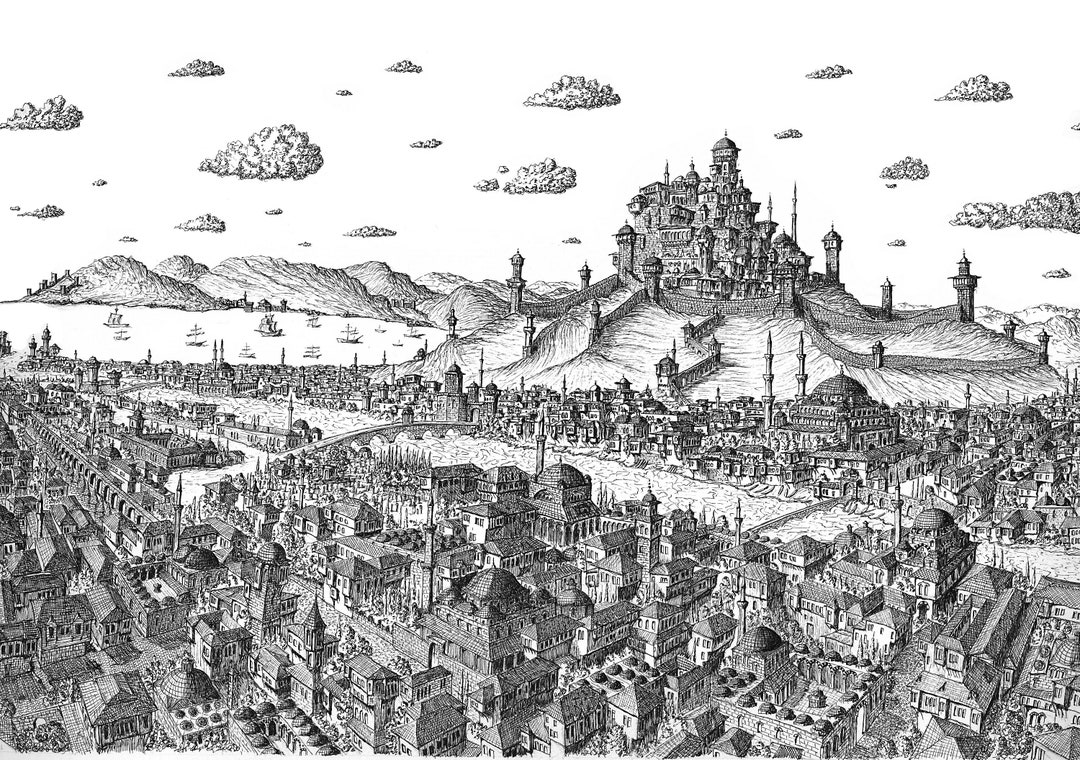 Caliph's Landing - Art Print - Wall Art - City View - Etsy