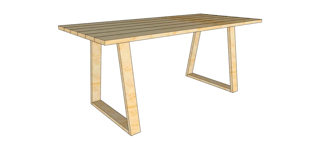 Modern Dining Table Build Plans - Etsy
