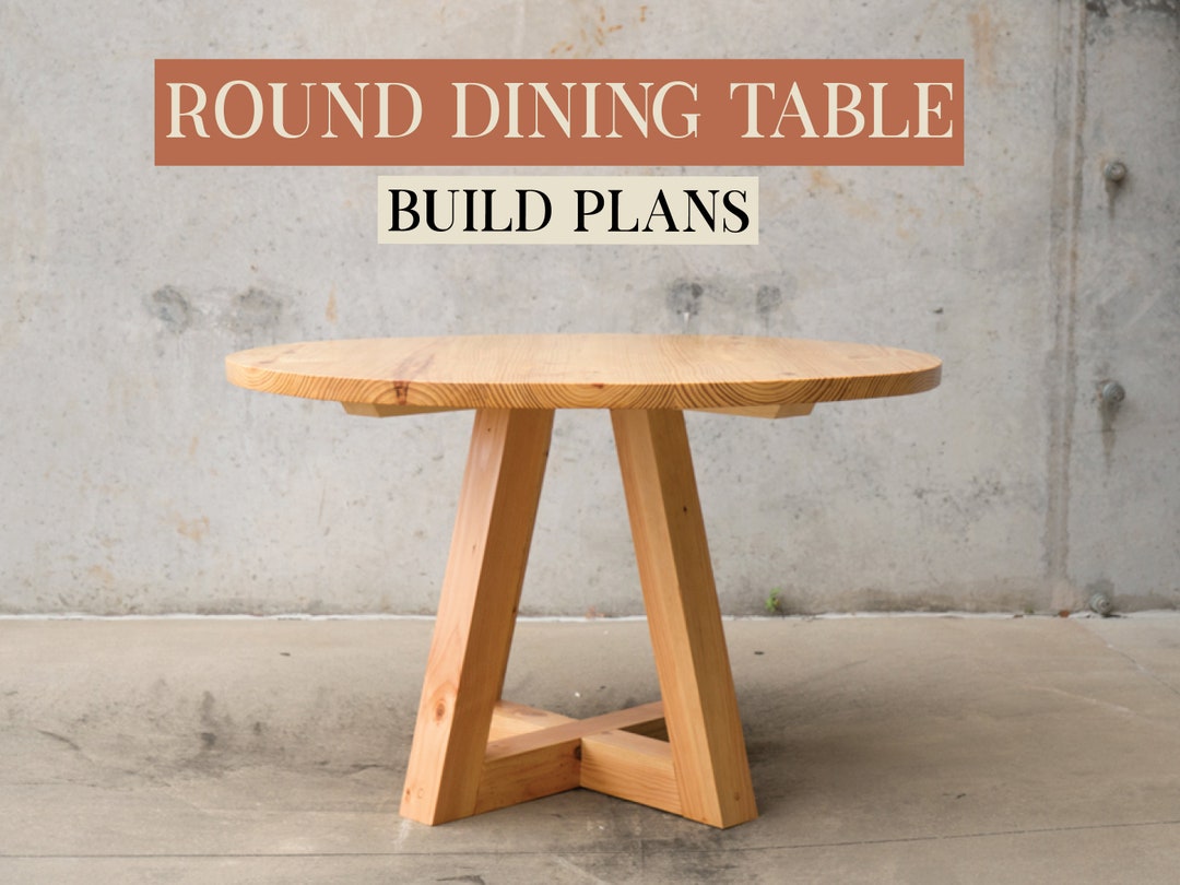 Round Dining Table | Build Plans - Etsy
