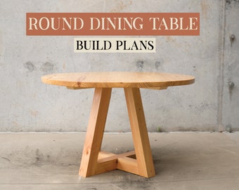 Build Plans for Modern Solid Wood Dining Table DIY Woodworking Plans - Etsy