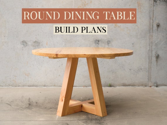 Round Dining Table Build Plans | Etsy