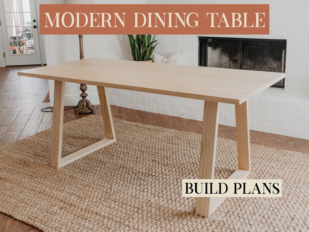 Modern Dining Table | Build Plans - Etsy