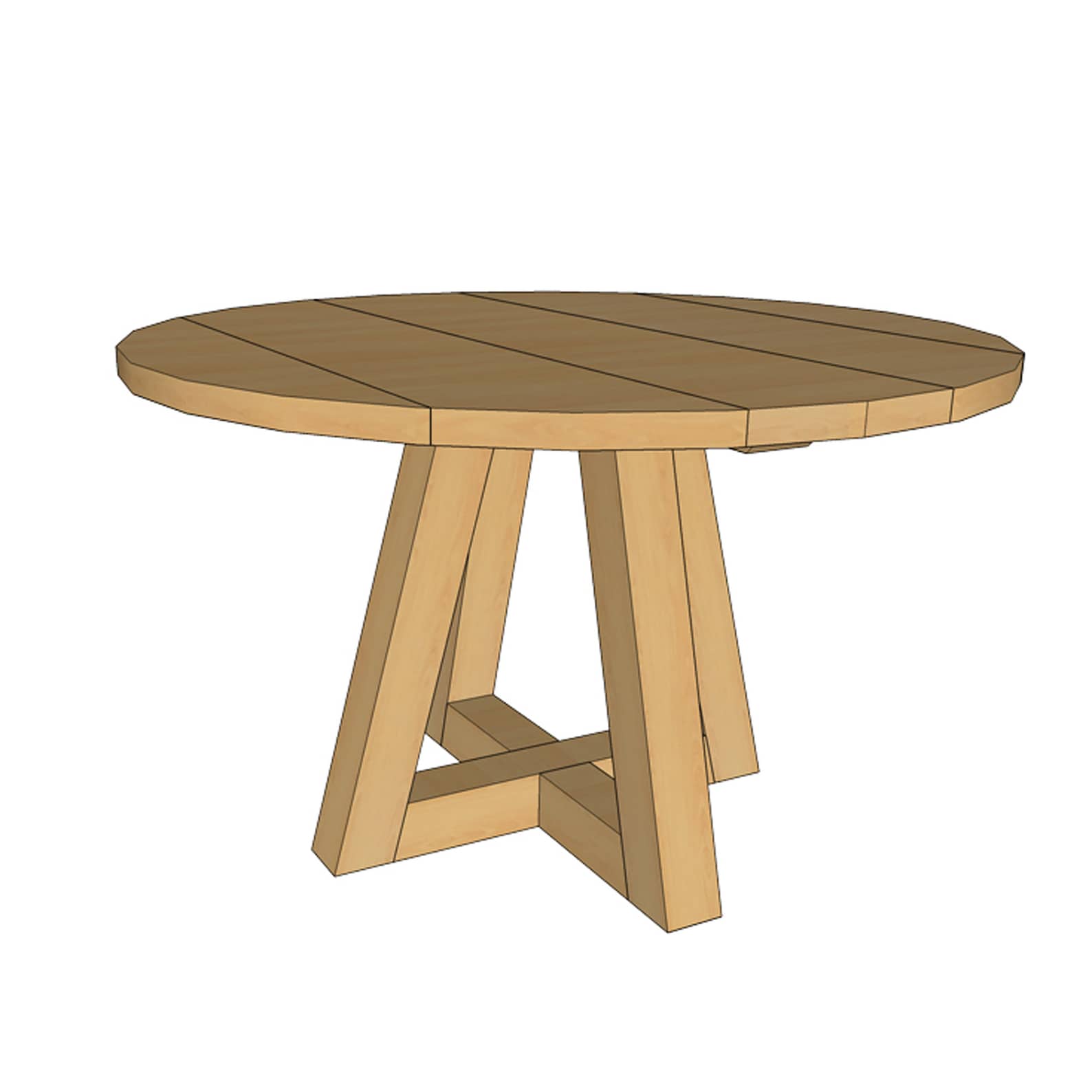 Round Dining Table | Build Plans - Etsy