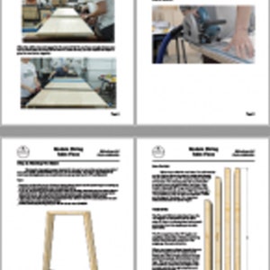 Modern Dining Table - Digital Plans - Etsy