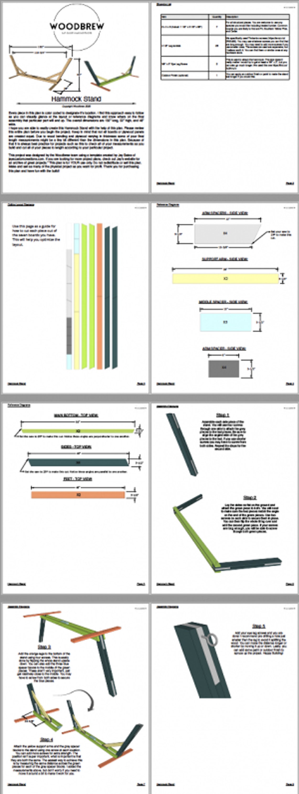 PDF DIY Hammock Stand Build Plans - Etsy