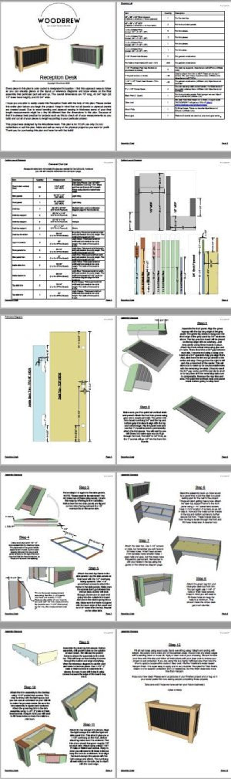 Reception Desk Build Plans - Etsy