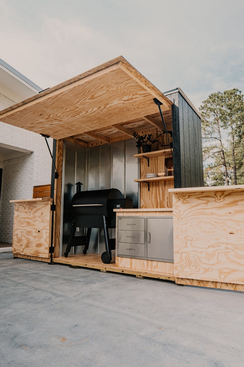 DIY Grill Shed Station | Build Plans - Etsy