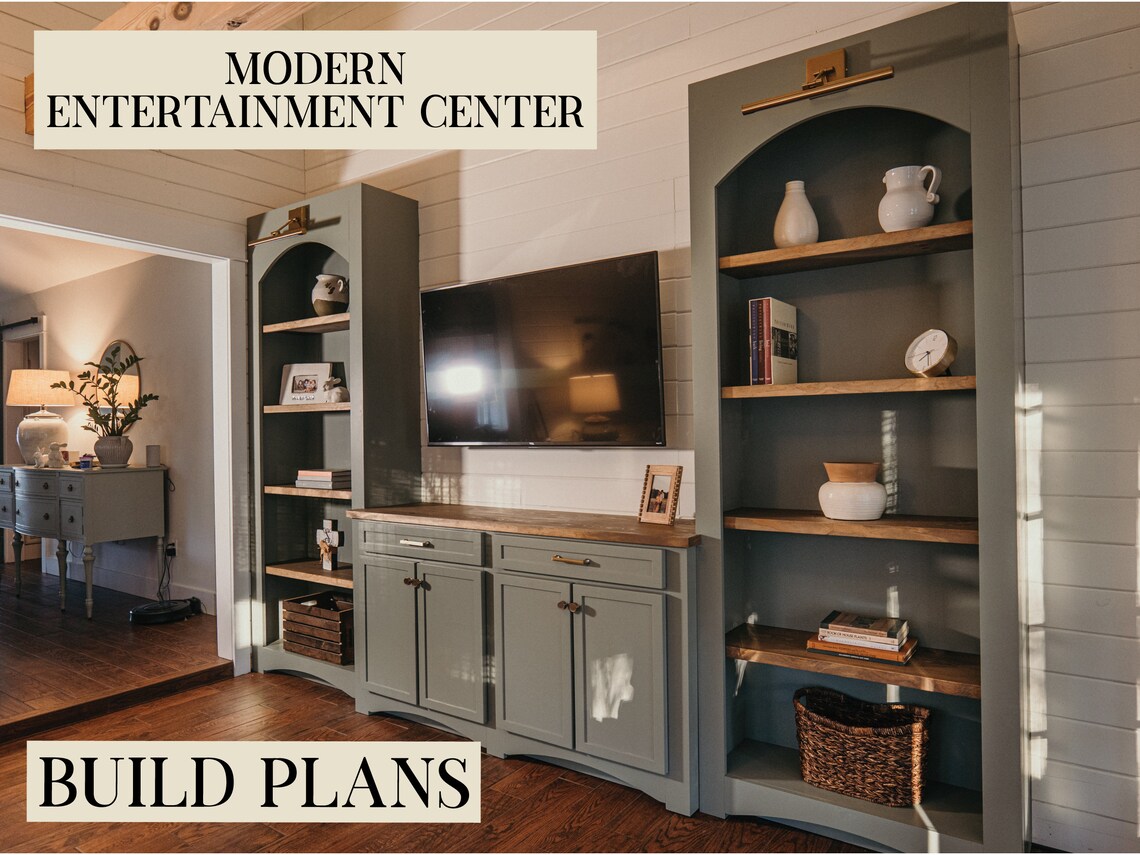 Modern Farmhouse Entertainment Center - Etsy