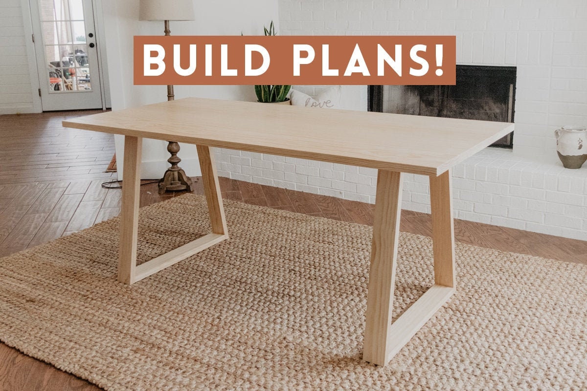 Modern Dining Table Build Plans | Etsy Canada