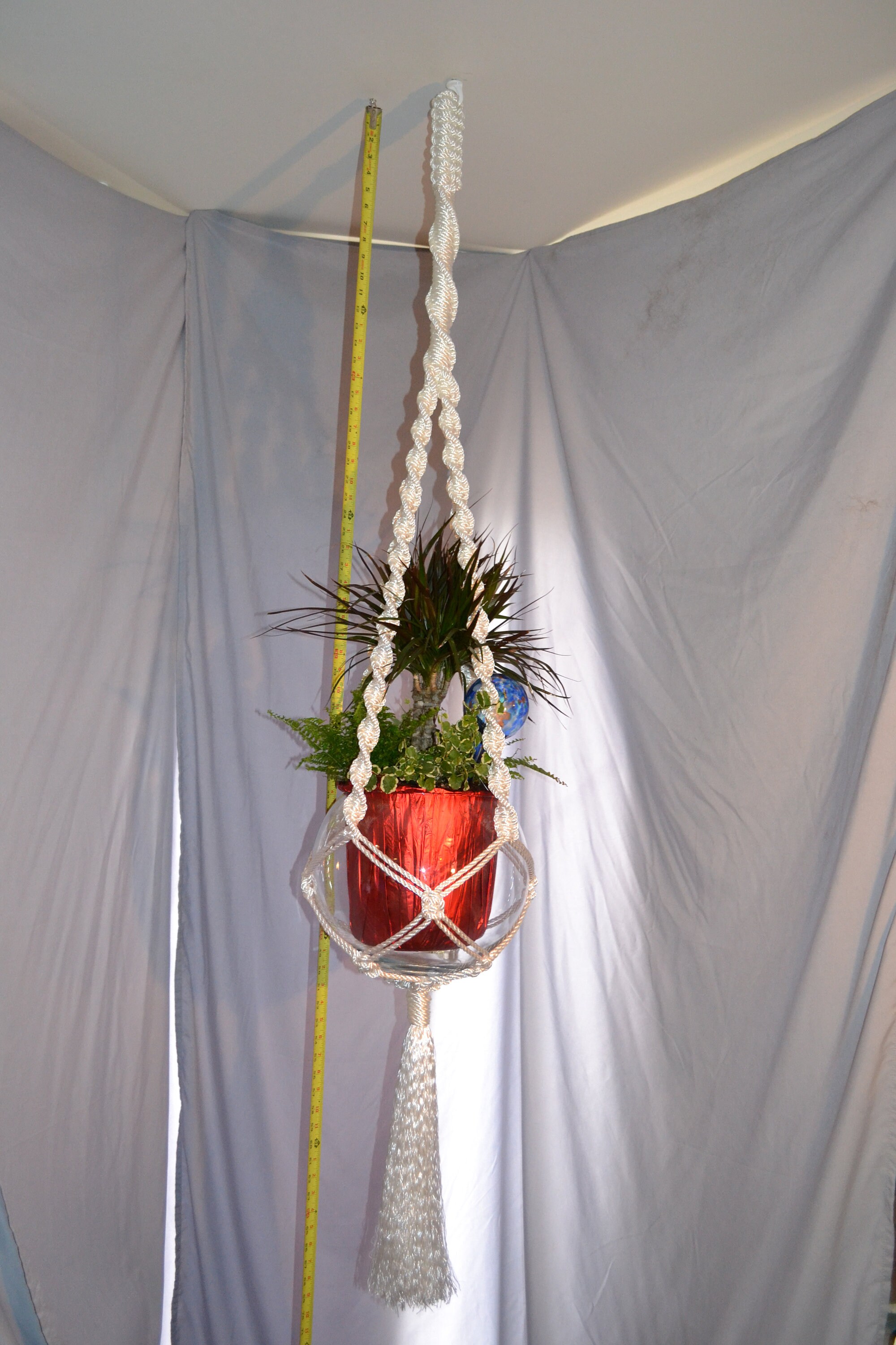Macrame plant hanger / Made in the USA / Plant Glass bowel not included ...