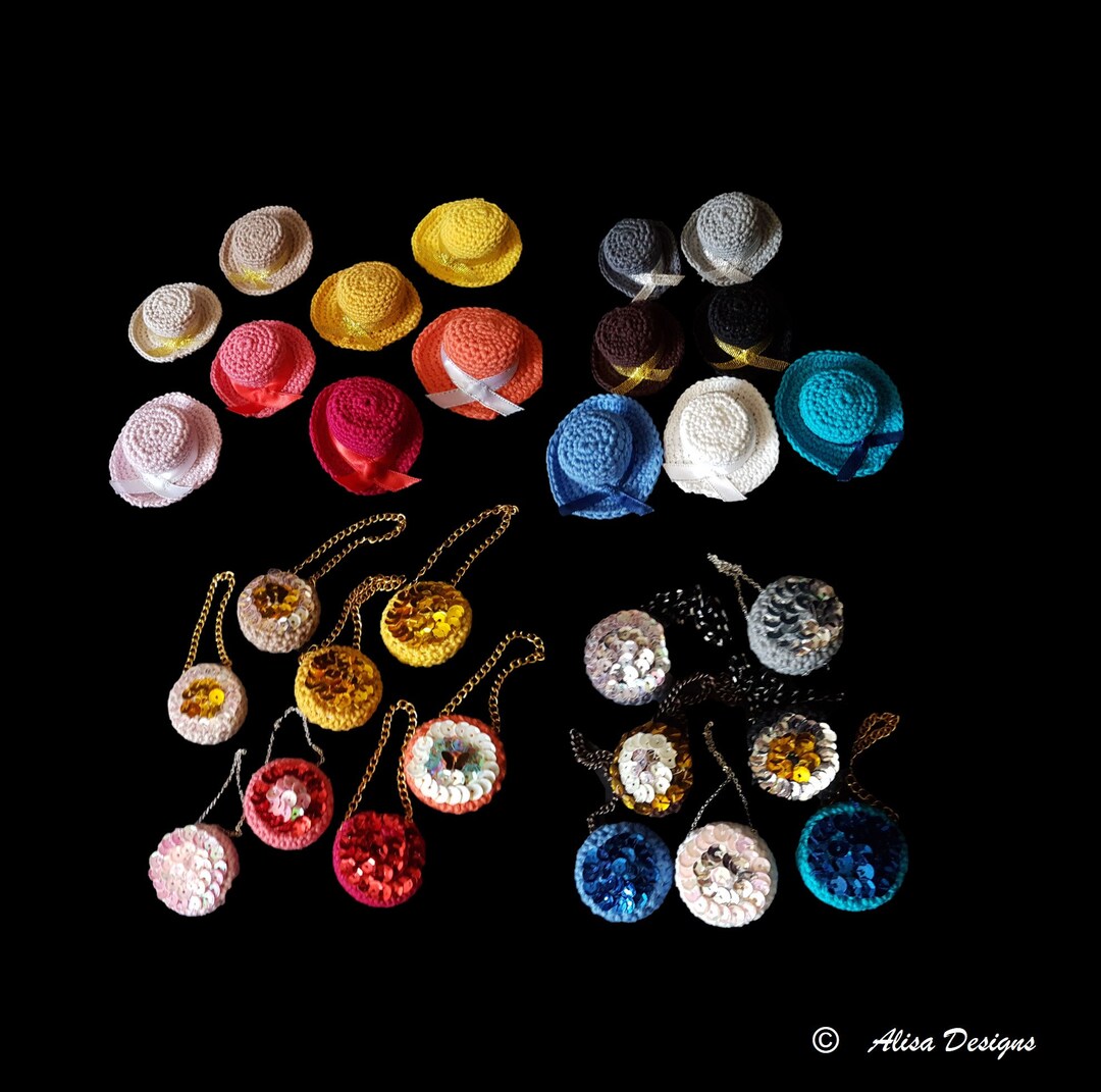 Hats and Purses for 12 Inch Fashion Doll - 15 Options Hats and 15 ...