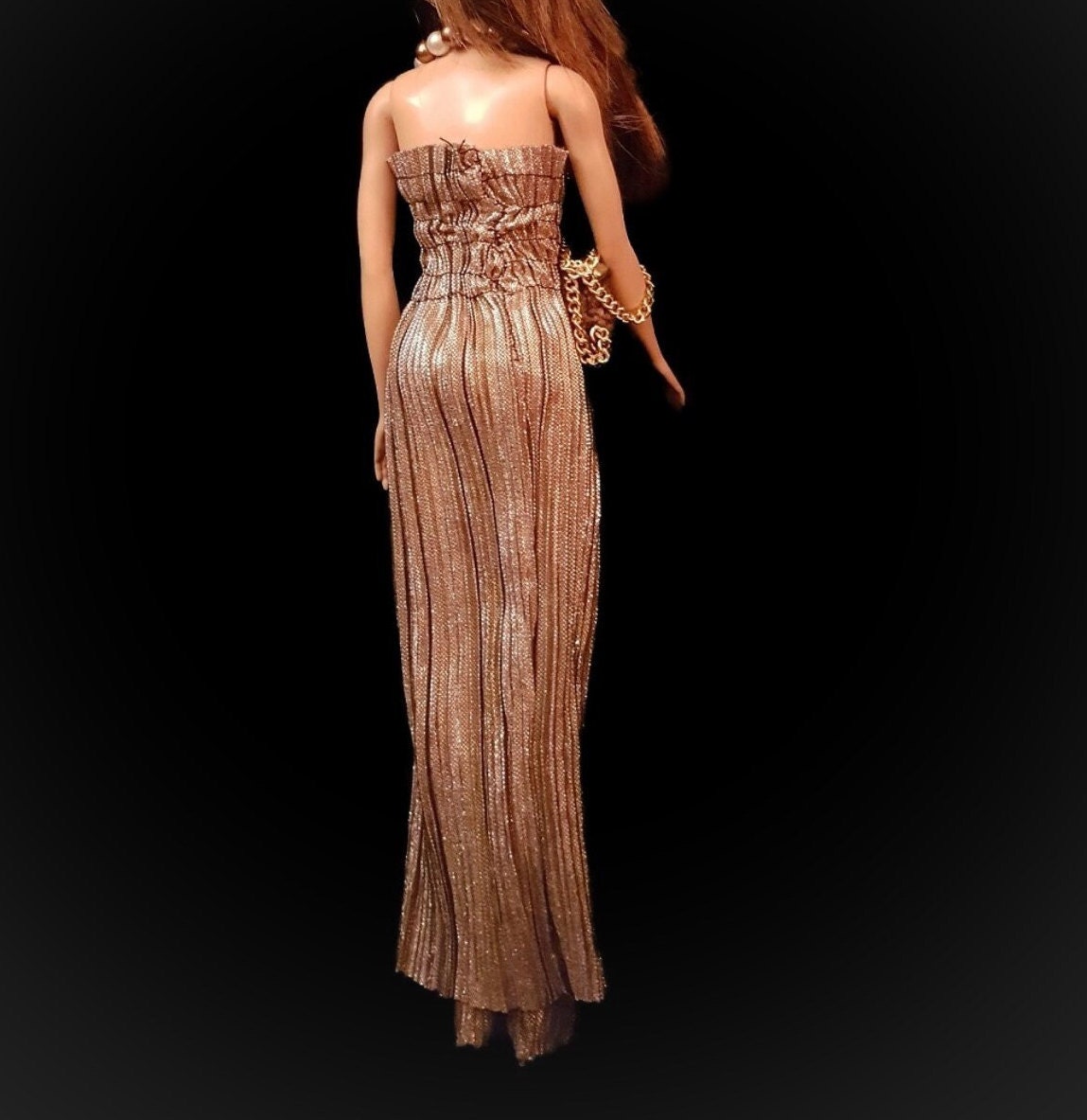 Buy Handmade Evening Dress/gown With Scarf/lace Jacket, Headband ...