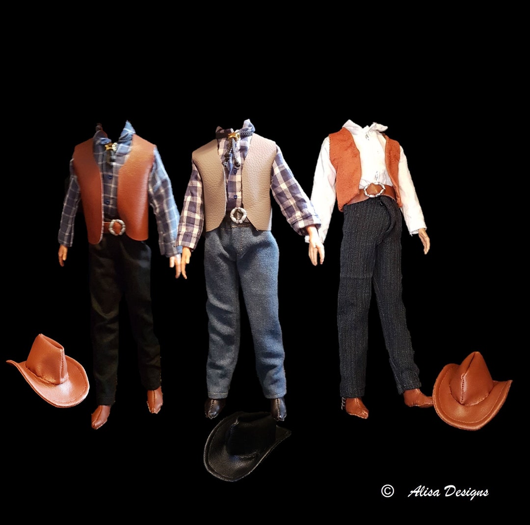 Handmade Cowboy Style Pants, Shirt, Stetson Hat, Belt, Vest and Boots ...