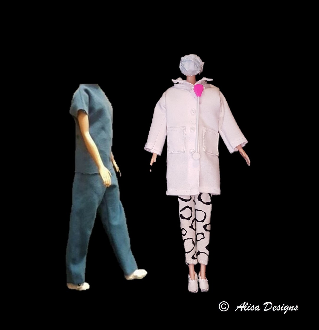 Handmade Nurse/doctor Uniform for 11,5 Inch Fashion Dolls. Two Options ...
