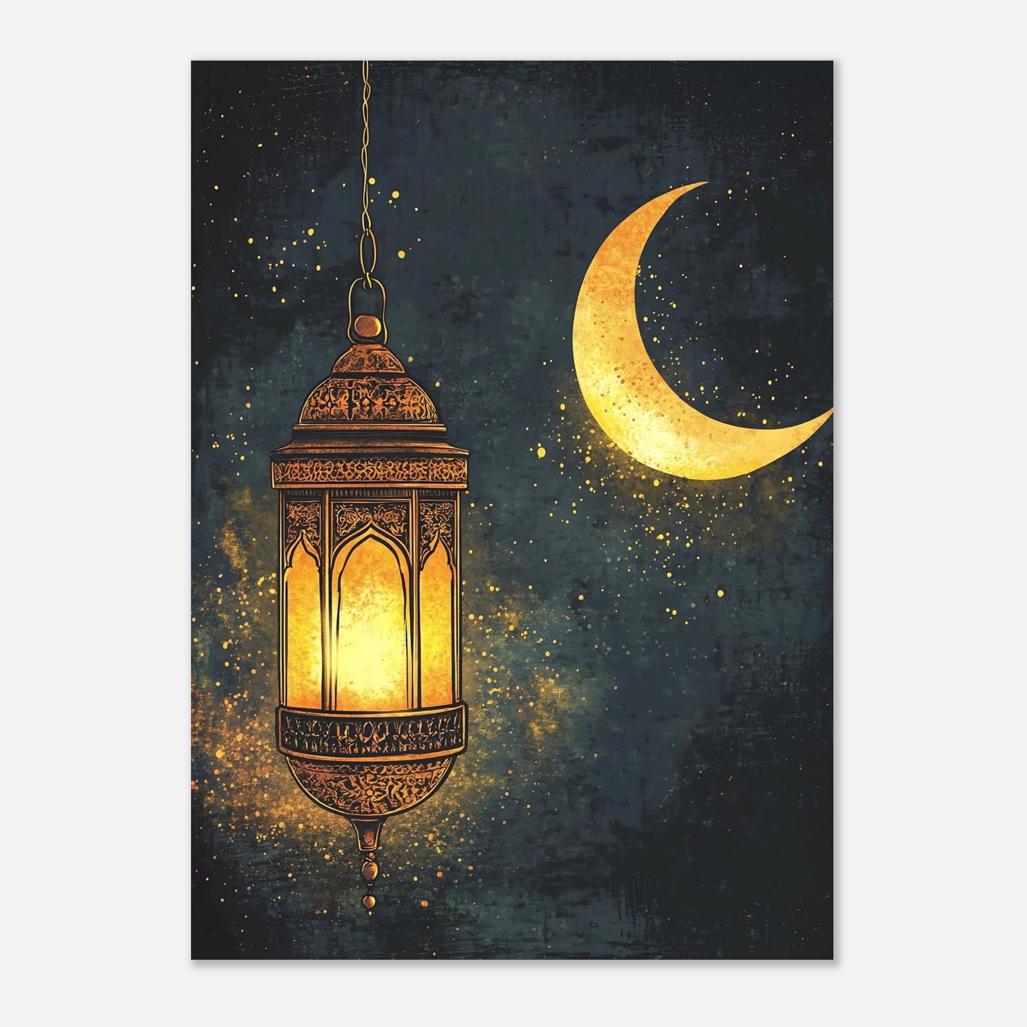 Moroccan Lamp: Poster | Mystic Night Sky Print | Islamic Art Decor ...