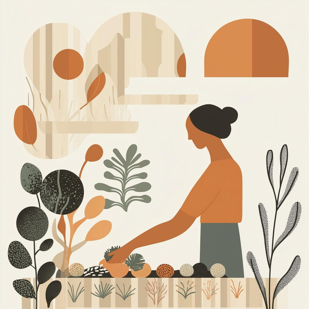 Farm to Table: Digital Download | Mid Century Art | Minimal Harvest ...