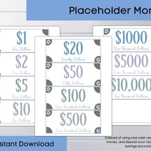 Money Placeholders Printable for A6 Budget Binders, Cash Envelope ...