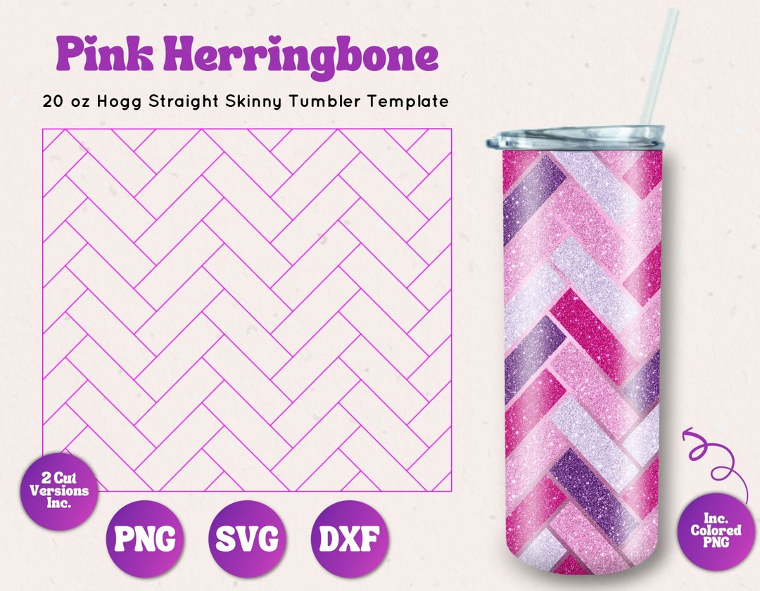 Herringbone Sparkle Burst Tumbler Template SVG for Skinny - Etsy