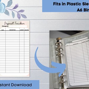 Money Placeholders Printable for A6 Budget Binders, Cash Envelope ...