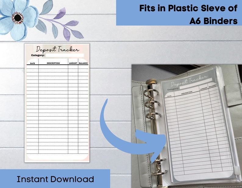 Money Placeholders Printable for A6 Budget Binders, Cash Envelope ...