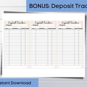 Money Placeholders Printable for A6 Budget Binders, Cash Envelope ...