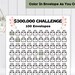 300K 100 Envelope Challenge Printable, 300K Challenge, Savings Goal, US ...