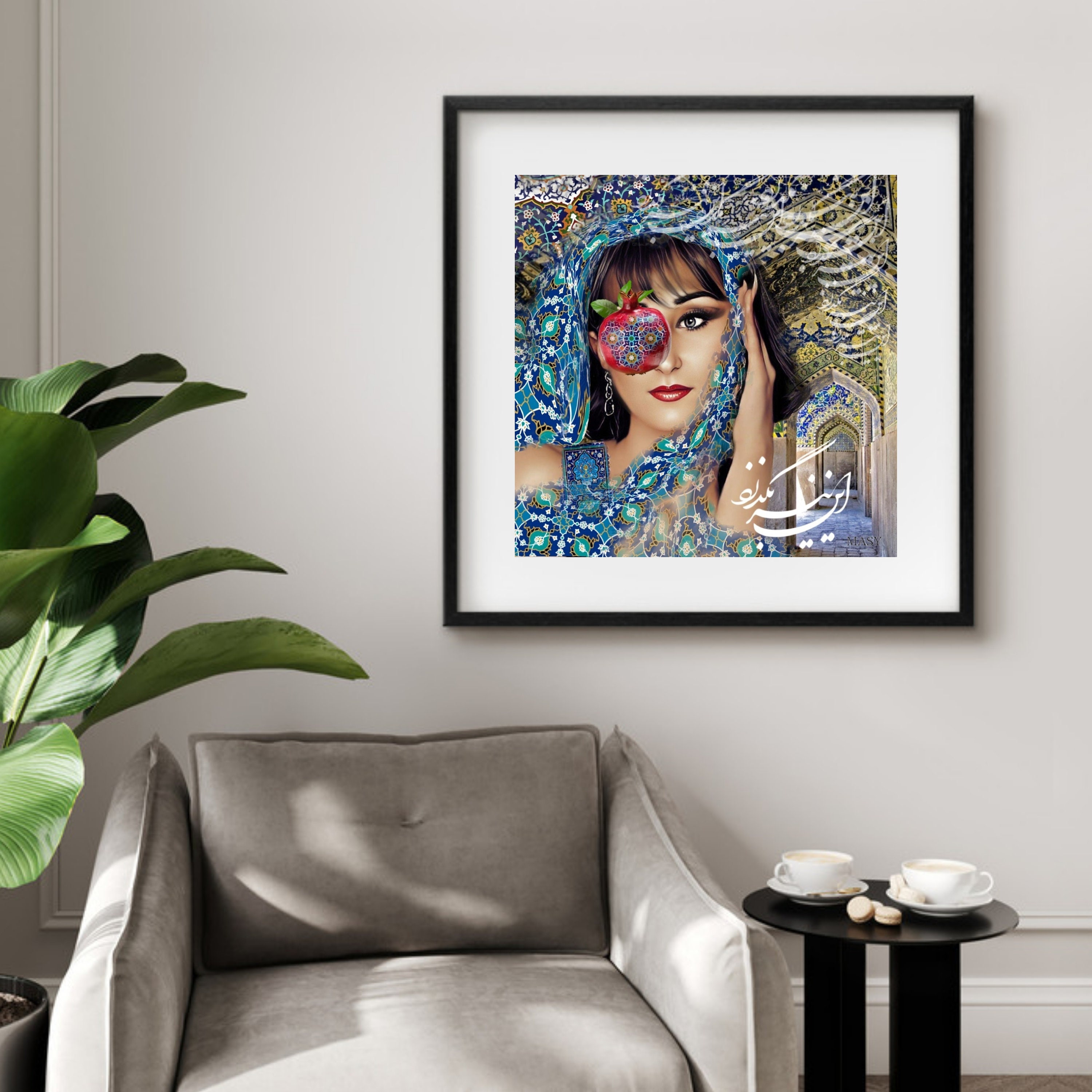 Iranian Painting Art Wall Decor Print Modern Art Persian Painting Wall ...