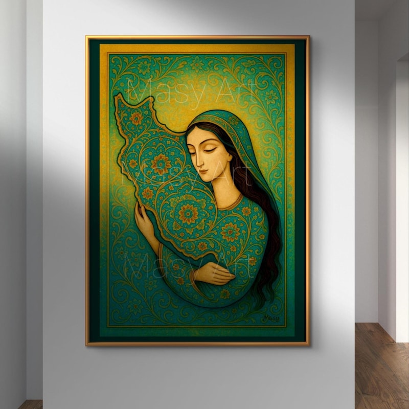 Iran Map Art - Etsy