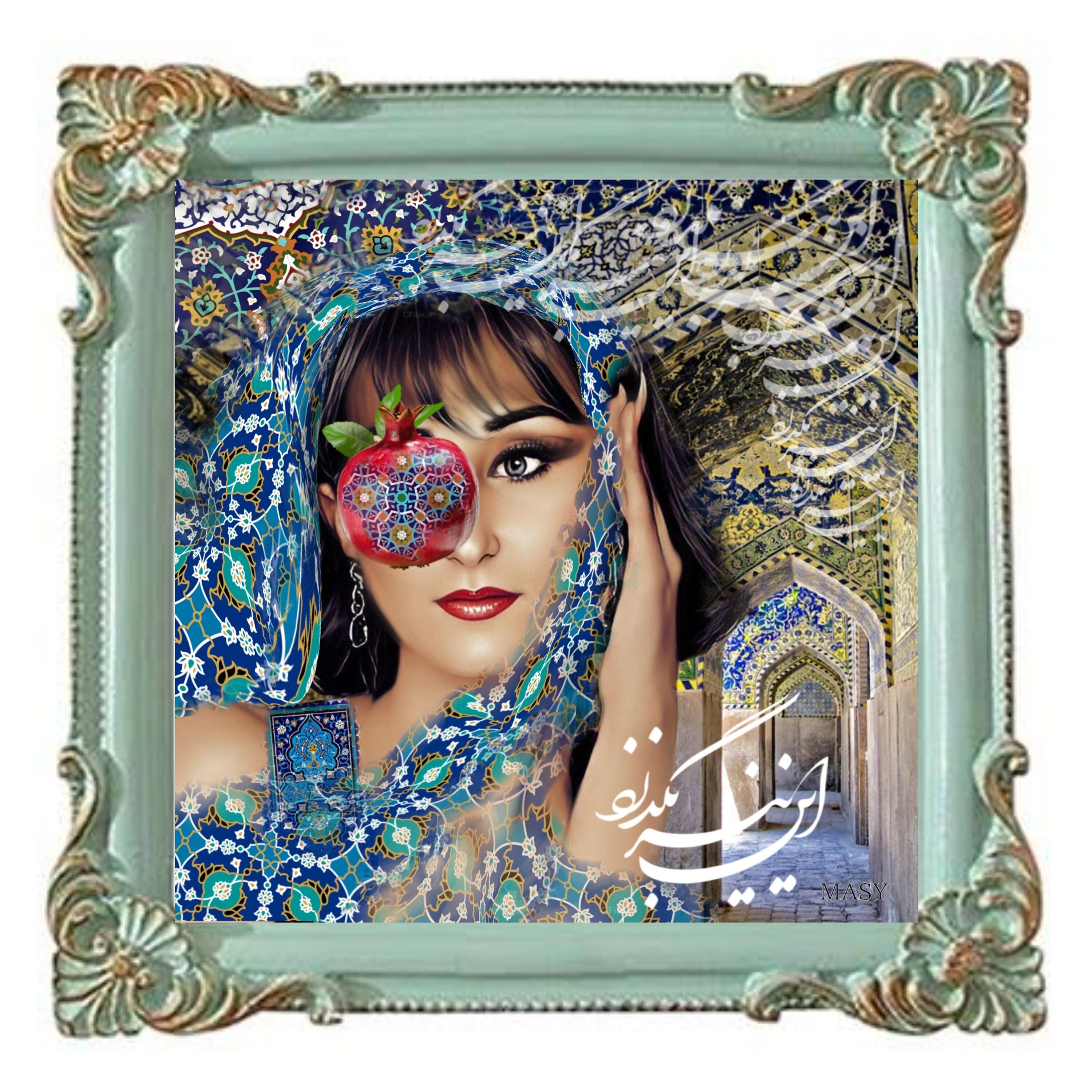 Iranian Painting Art Wall Decor Print Modern Art Persian Painting Wall ...