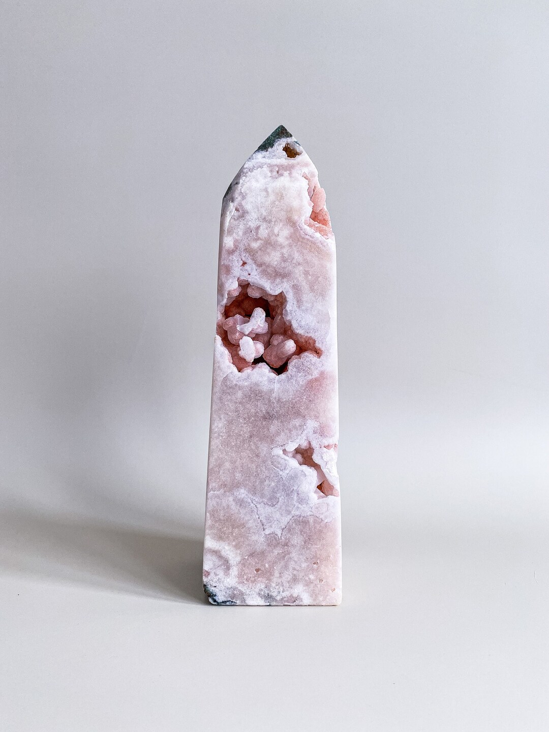 22CM // RARE // Premium Quality Druzy Pink Amethyst Point Tower Raw ...