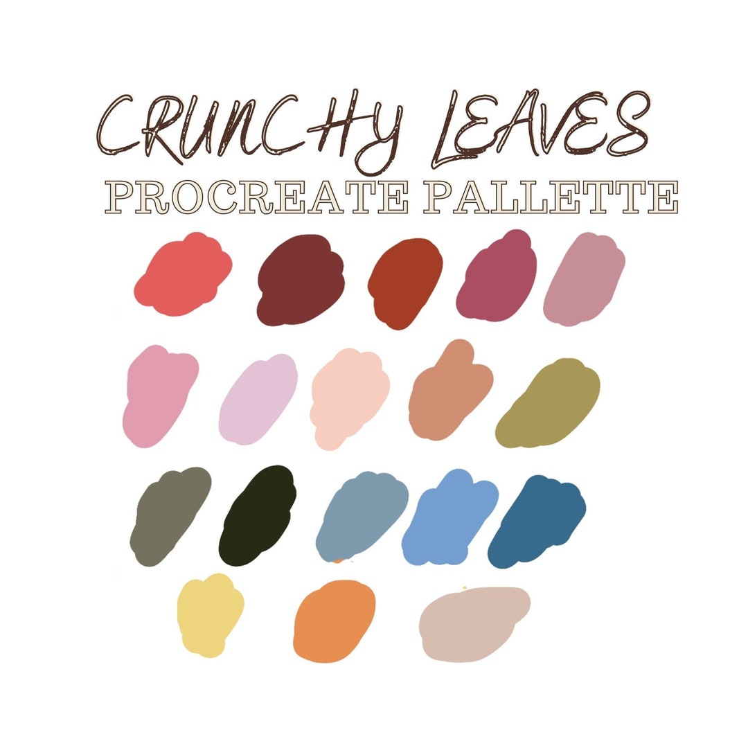 Crunchy Leaves- Fall Procreate Pallett- iPad Lettering, Color Swatches ...