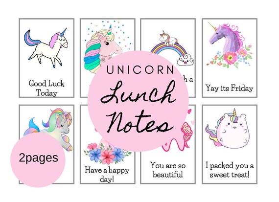 Lunch Notes For Girls